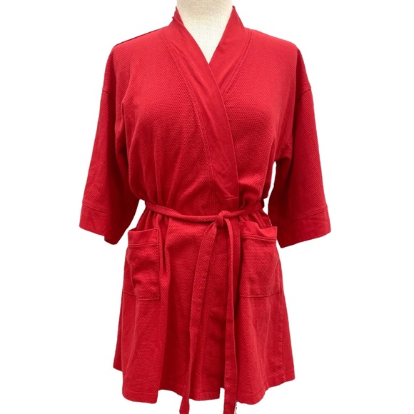 Natori | Intimates & Sleepwear | Natori Red Waffle Weave Belted Shorty ...